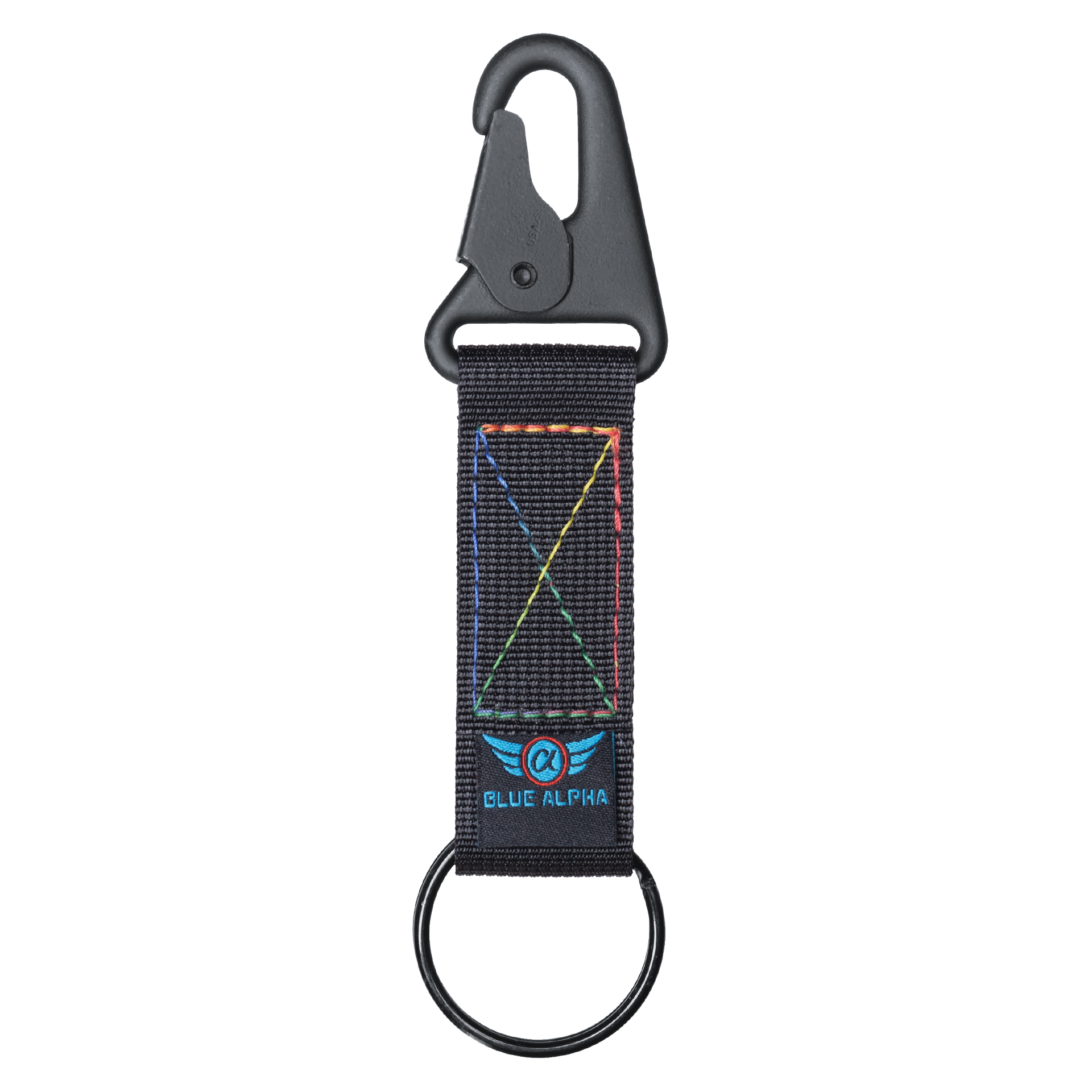 Rainbow Split Ring Laynard Blue Alpha
