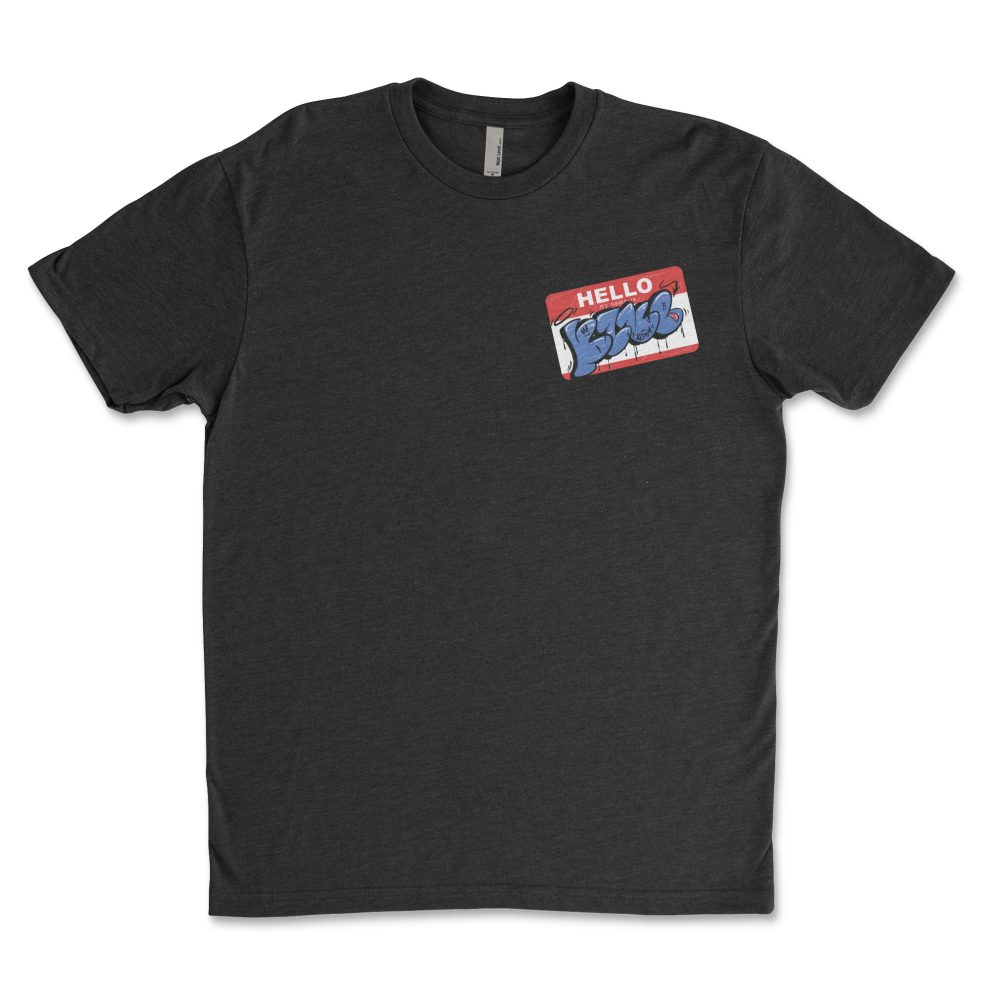 Hello My Name Is T-shirt | Blue Alpha